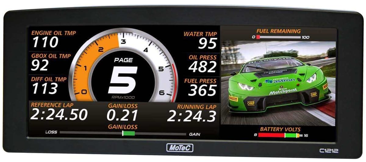 MoTec C1212 12" Digital Dash – Modern Racing